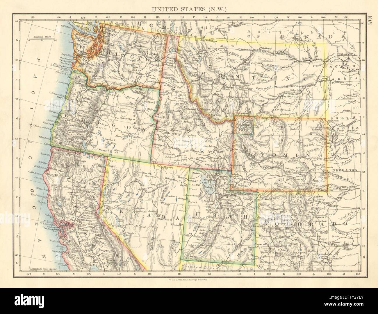 Oregon political map immagini e fotografie stock ad alta risoluzione ...