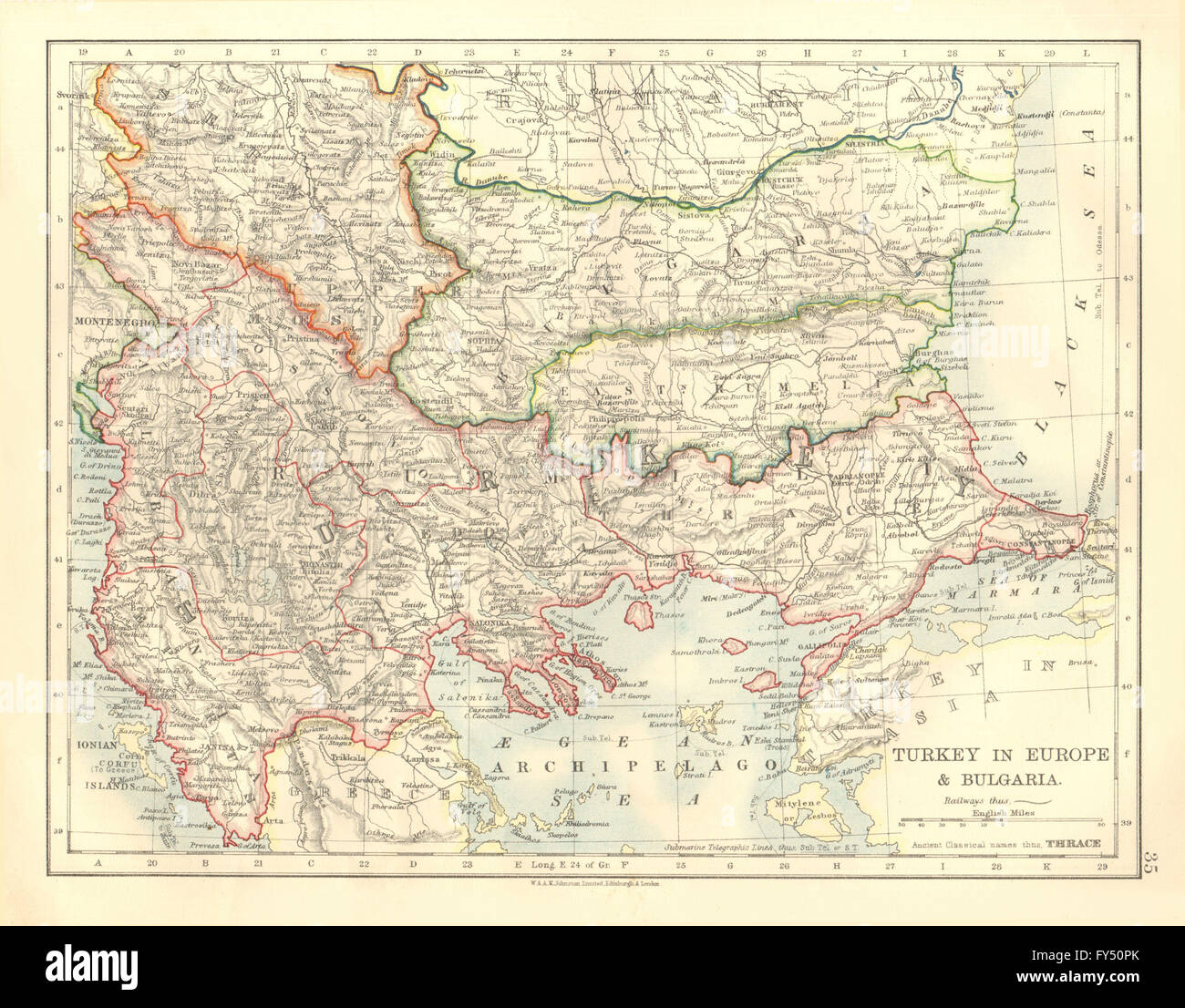 Balkans turkey in europe map immagini e fotografie stock ad alta ...
