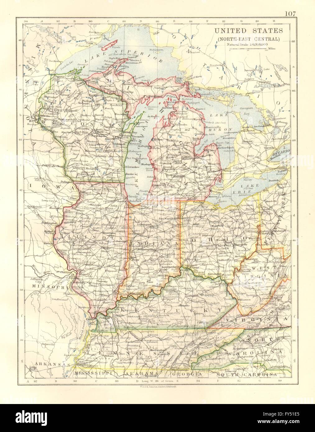 Physical map of illinois immagini e fotografie stock ad alta ...