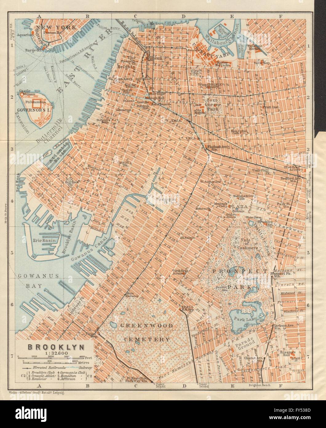 Mappa antica di brooklyn immagini e fotografie stock ad alta ...