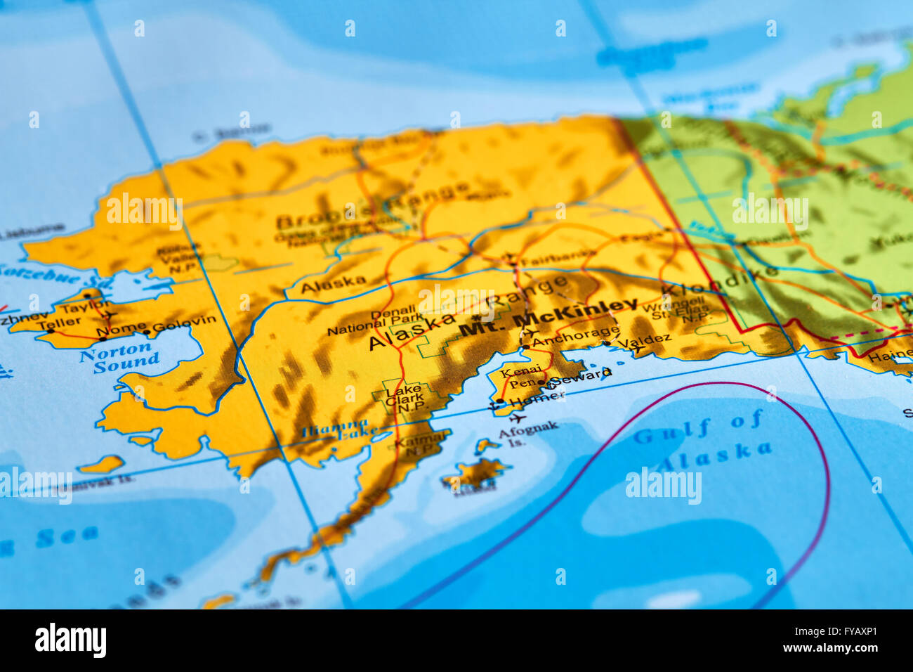 Alaska map immagini e fotografie stock ad alta risoluzione - Alamy