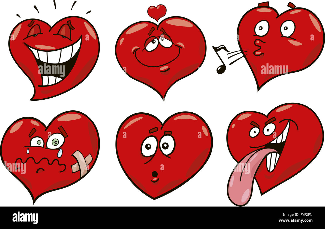 Cartoon hearts immagini e fotografie stock ad alta risoluzione - Alamy