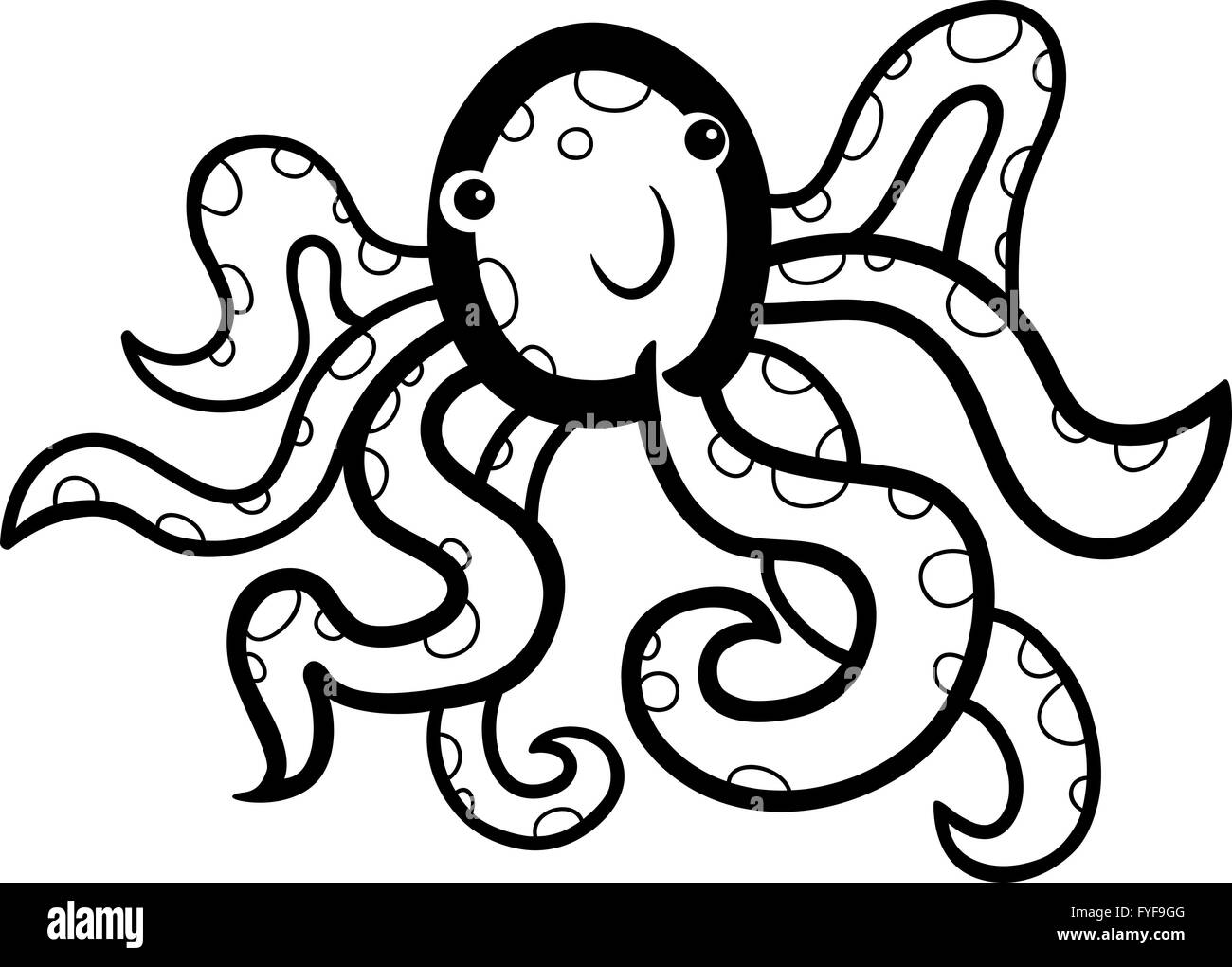 Piovra Disegno Foto e Immagini Stock in Bianco e Nero - Alamy