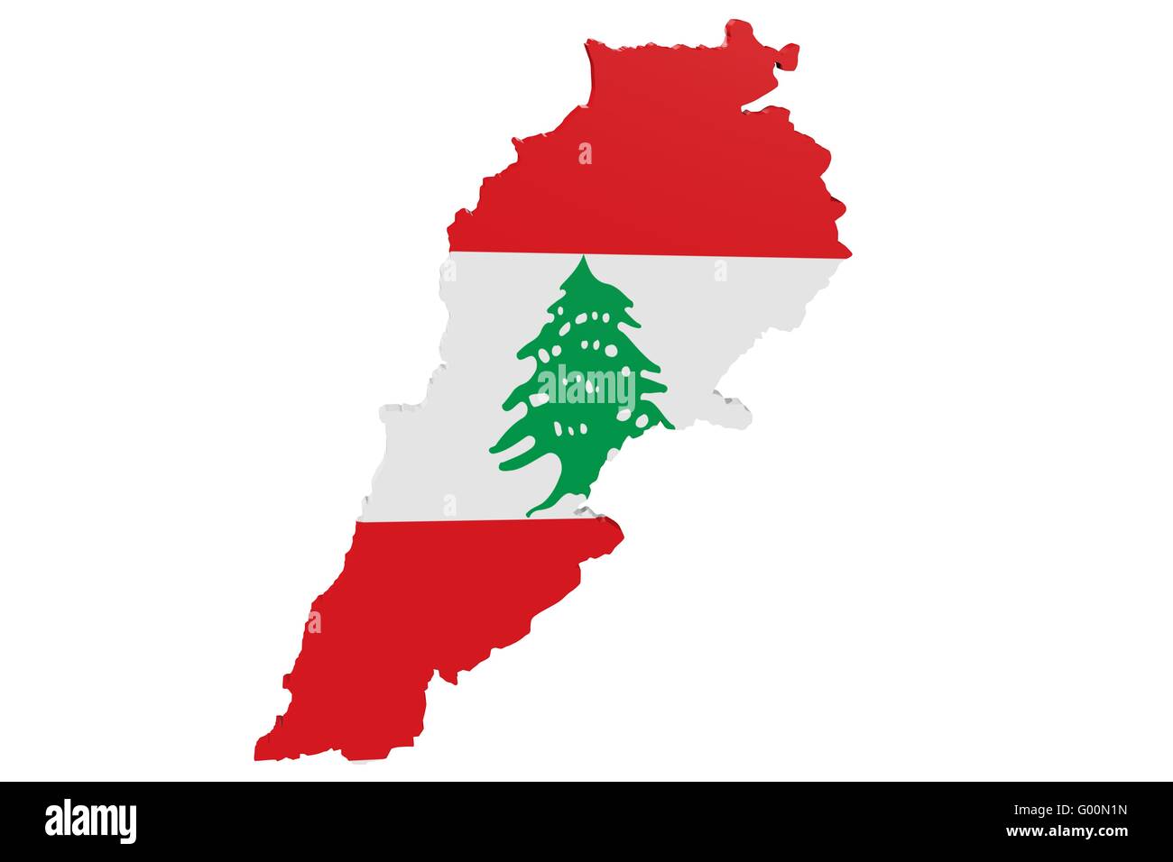 Mappa della bandiera del libano immagini e fotografie stock ad alta ...