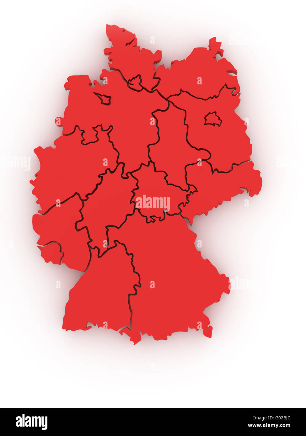 Germania cartina fisica immagini e fotografie stock ad alta risoluzione ...