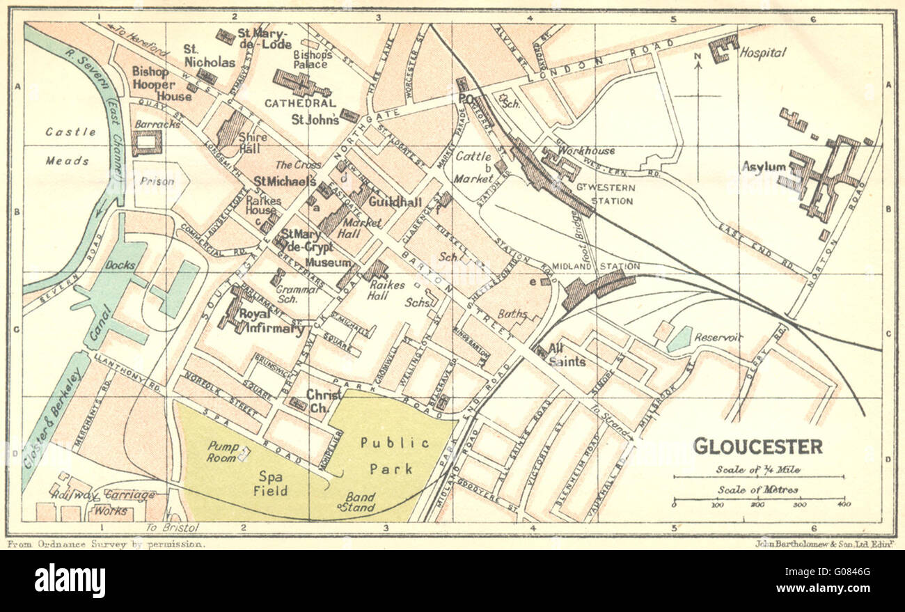 Mappa vintage di gloucester immagini e fotografie stock ad alta ...