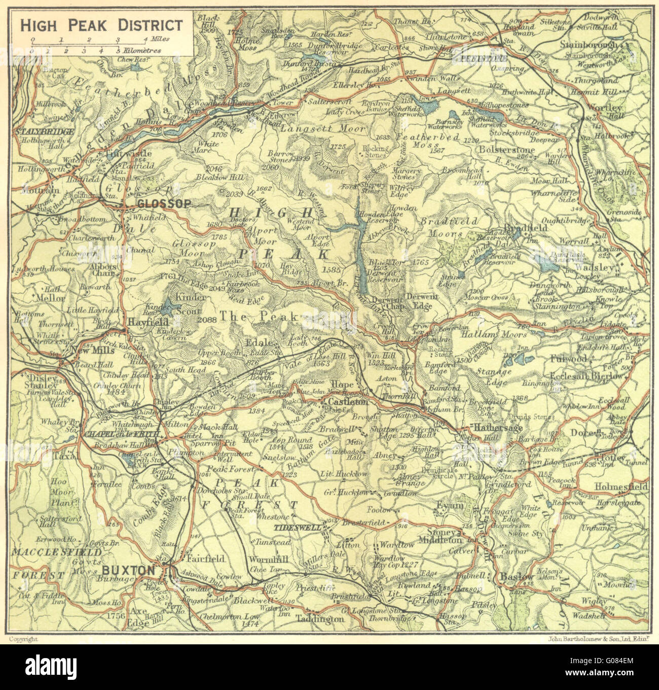 Mappa del peak district immagini e fotografie stock ad alta risoluzione ...