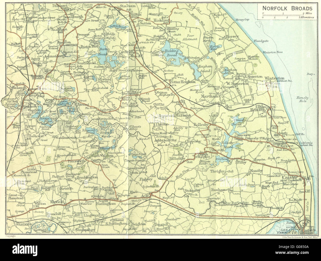 Mappa delle broads del norfolk immagini e fotografie stock ad alta ...