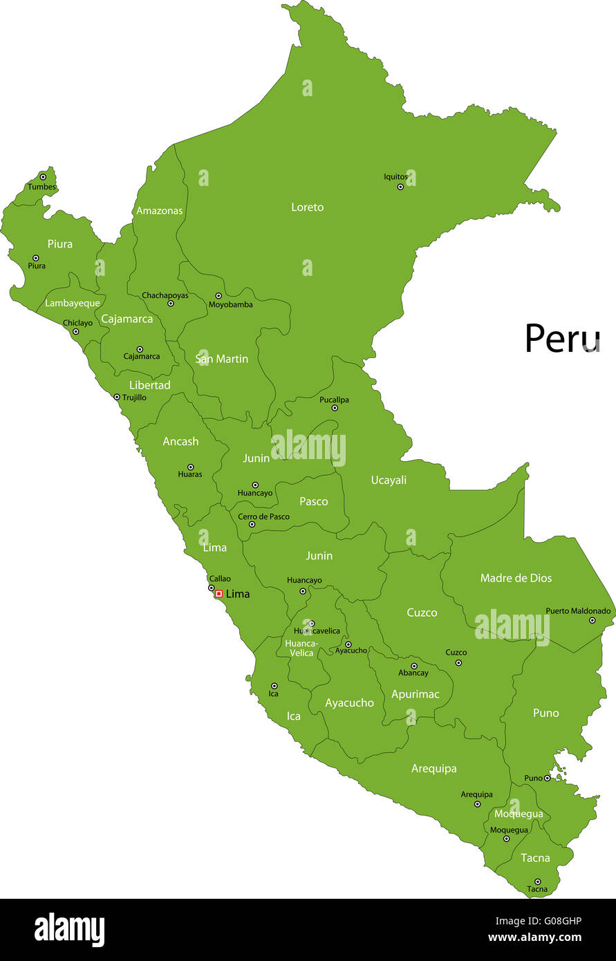 Mapa del peru para colorear immagini e fotografie stock ad alta ...