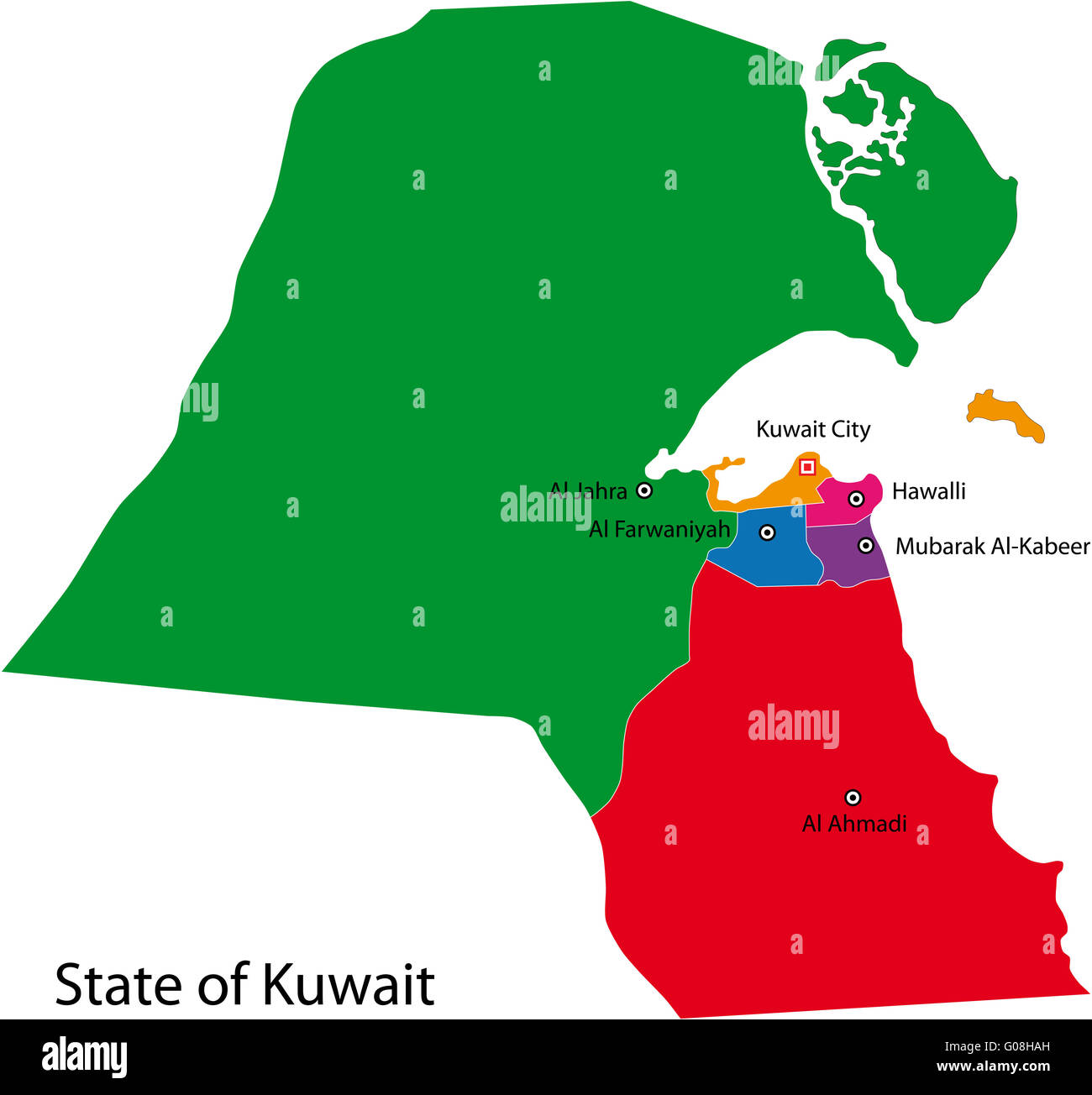 Mappa di kuwait immagini e fotografie stock ad alta risoluzione - Alamy