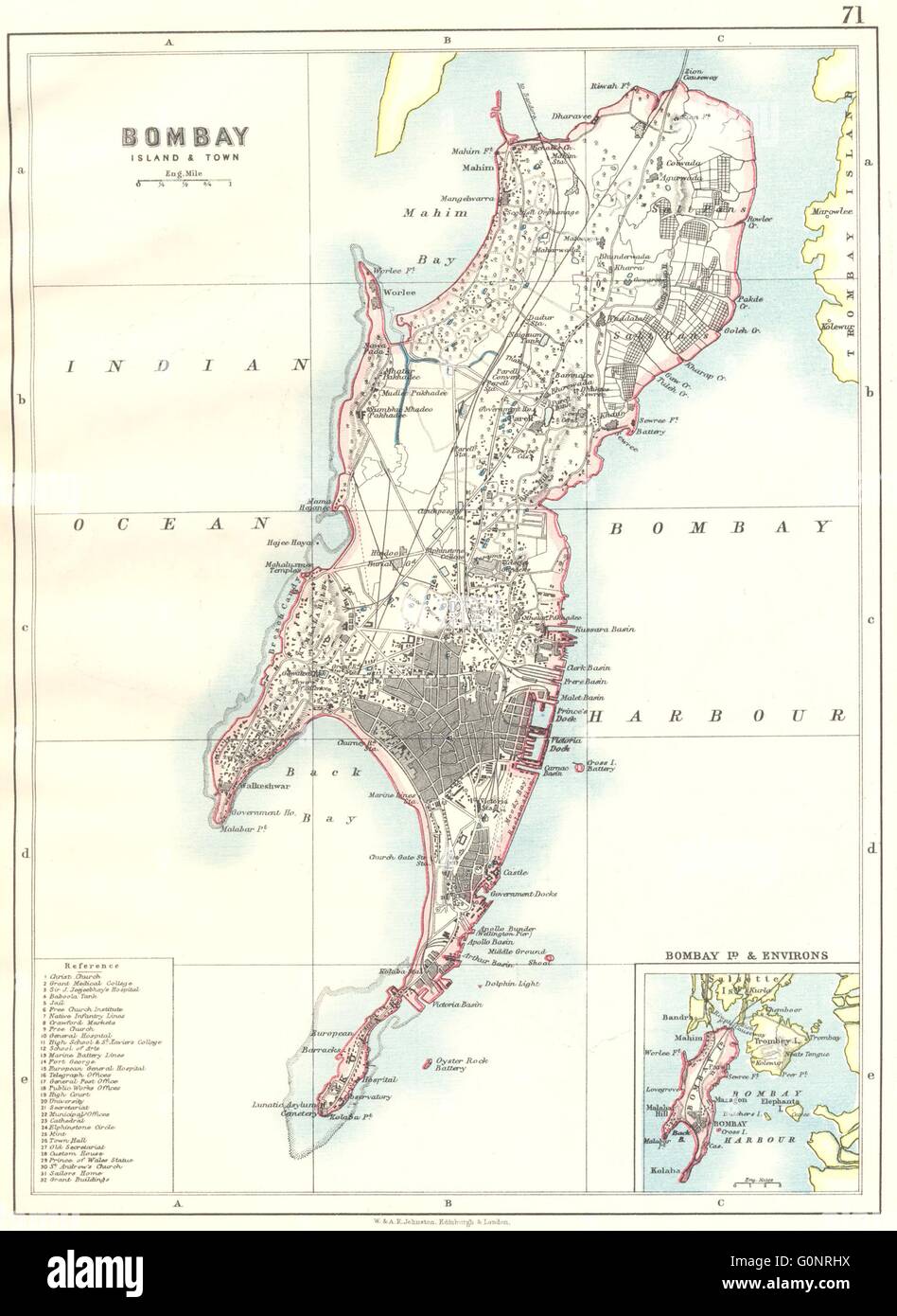 Bombay map map island bombay immagini e fotografie stock ad alta ...