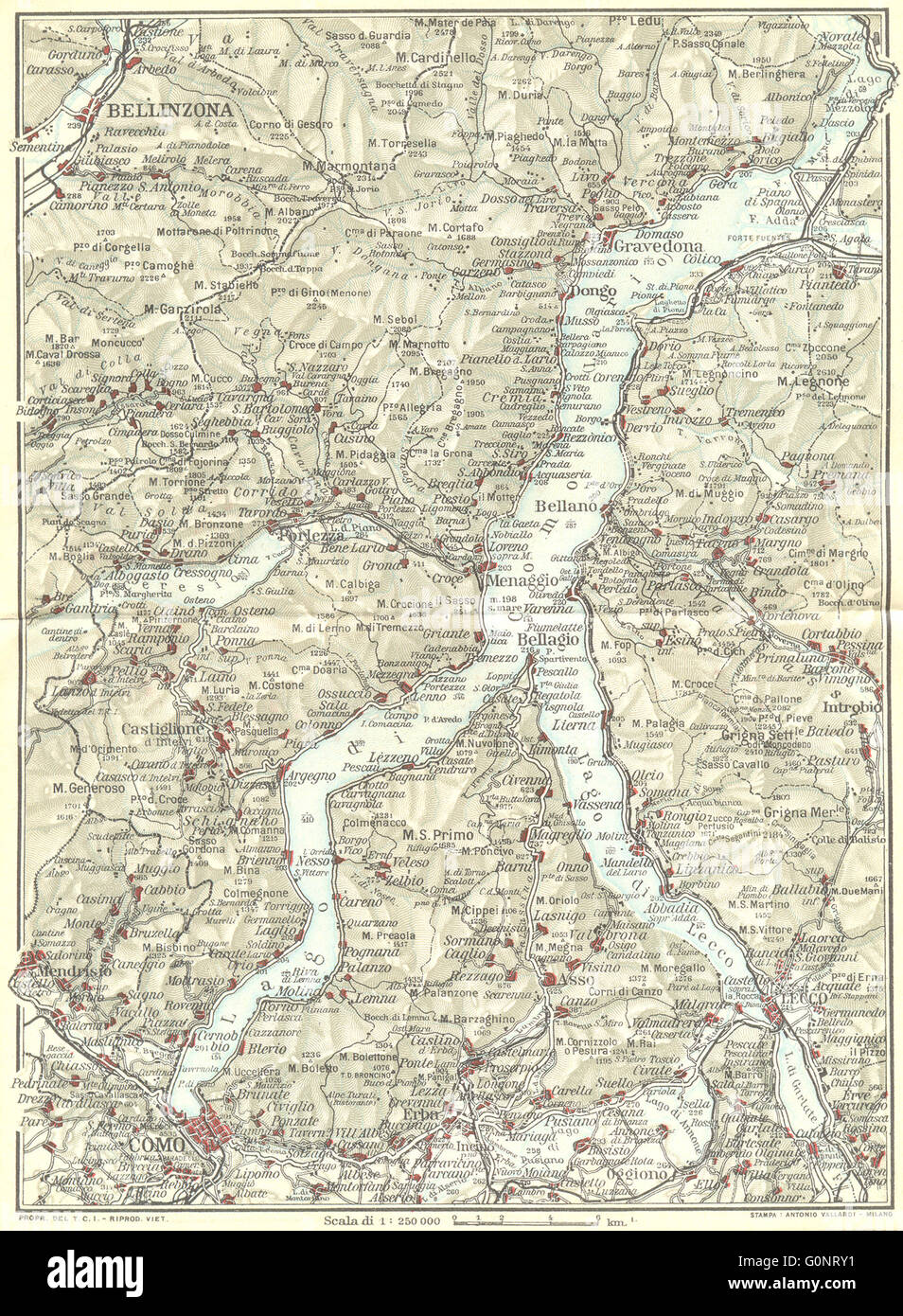 Lecco mappa immagini e fotografie stock ad alta risoluzione - Alamy