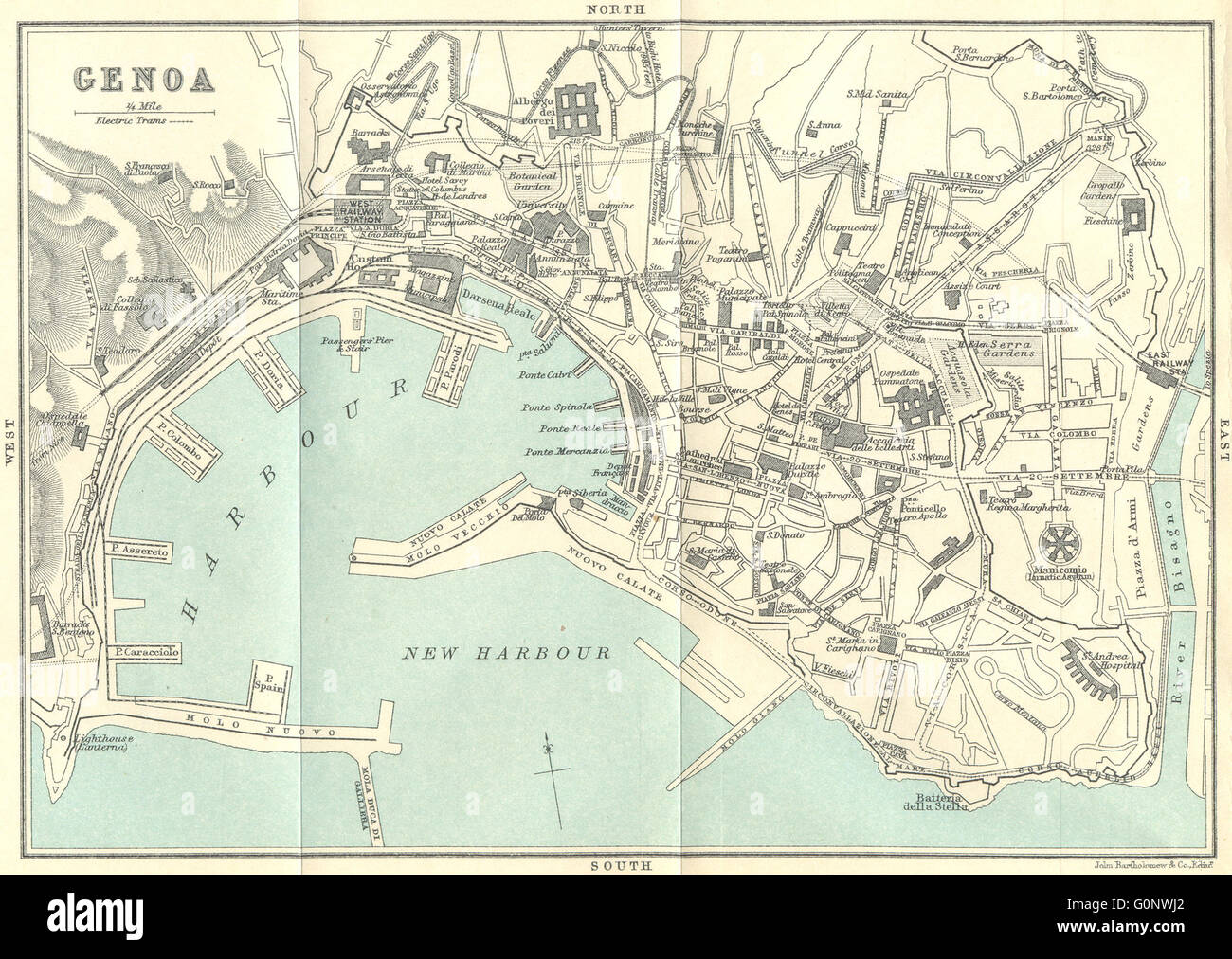 Mappa di genova italia immagini e fotografie stock ad alta risoluzione ...