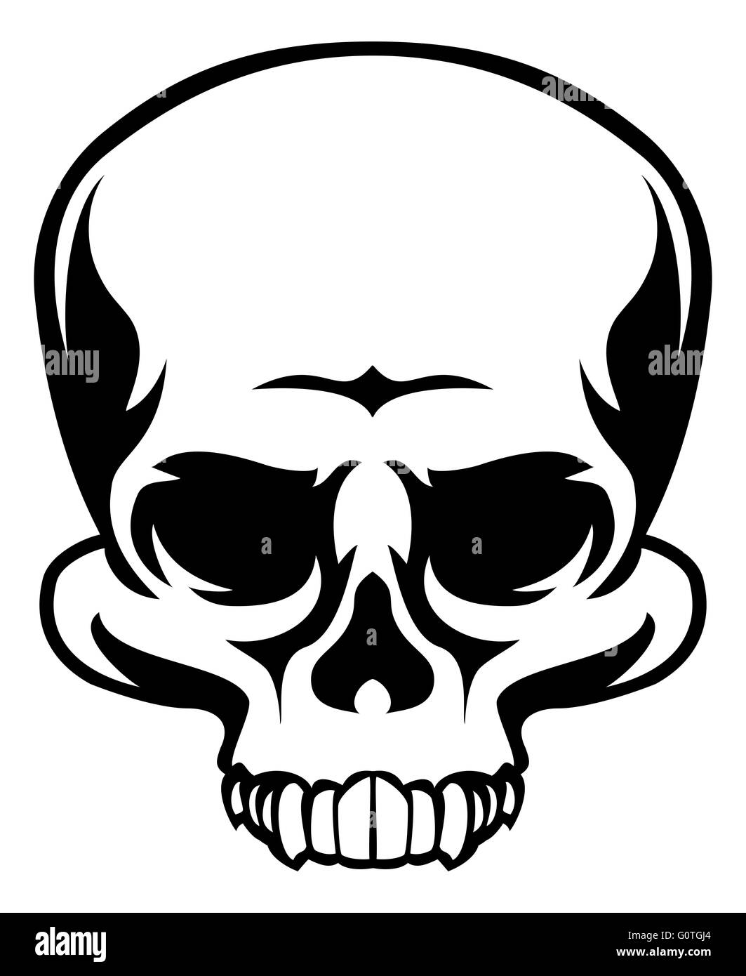 Teschio umano bianco e nero immagini e fotografie stock ad alta ...