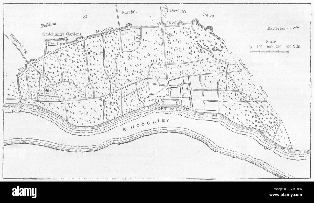 Mappa antica di calcutta immagini e fotografie stock ad alta ...