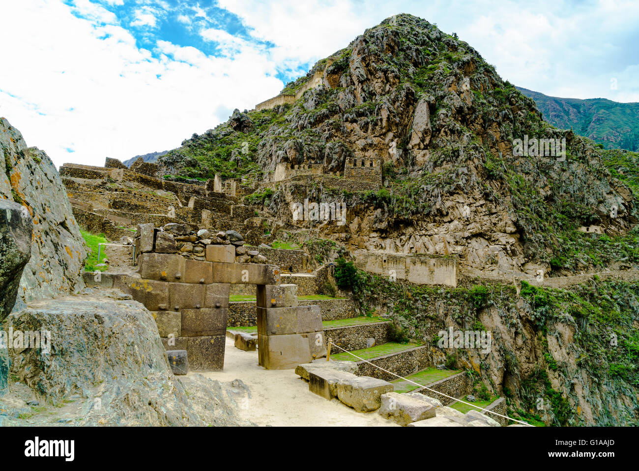 Rovine di Ollantaytambo, Inca sito archeologico vicino alla città di ...