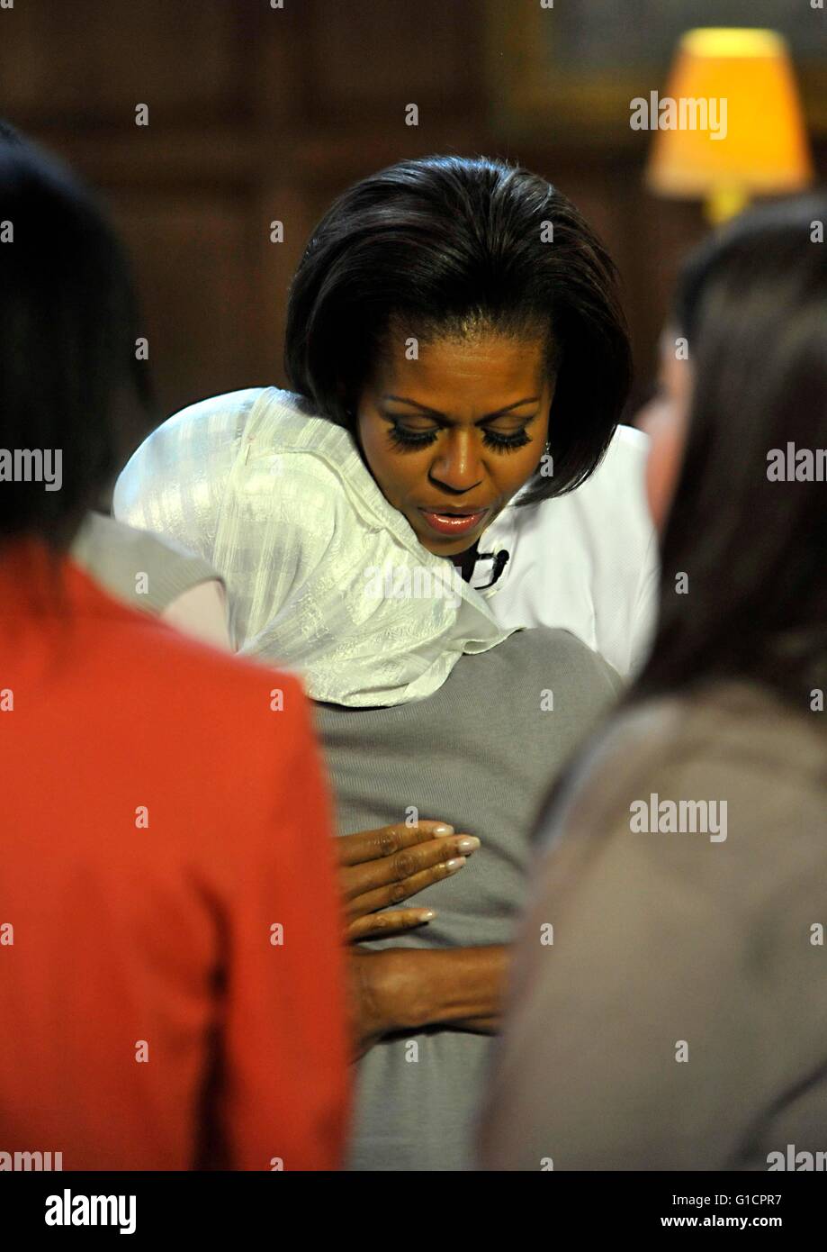 La First Lady degli Stati Uniti, Michelle Obama, offre un discorso e ...