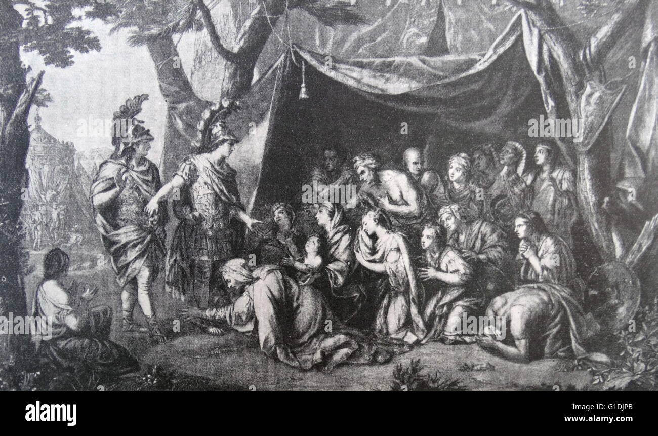 Dipinto raffigurante la famiglia di Dario portato prima di Alexander ...