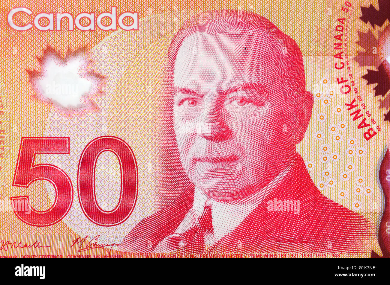 William lyon mackenzie king sulla nota canadese immagini e fotografie ...