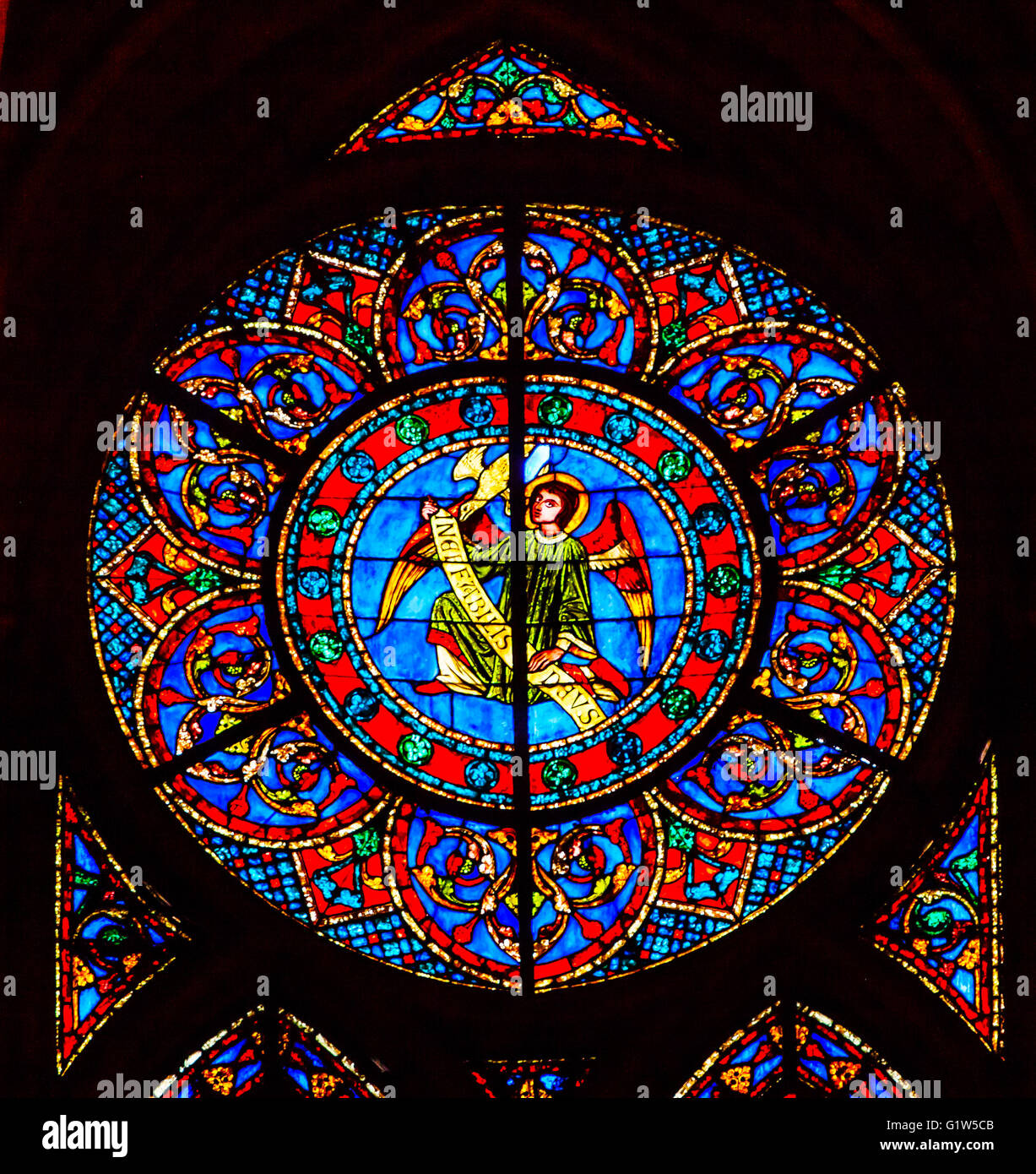 Cattedrale di notre dame di vetro macchiato immagini e fotografie stock ...