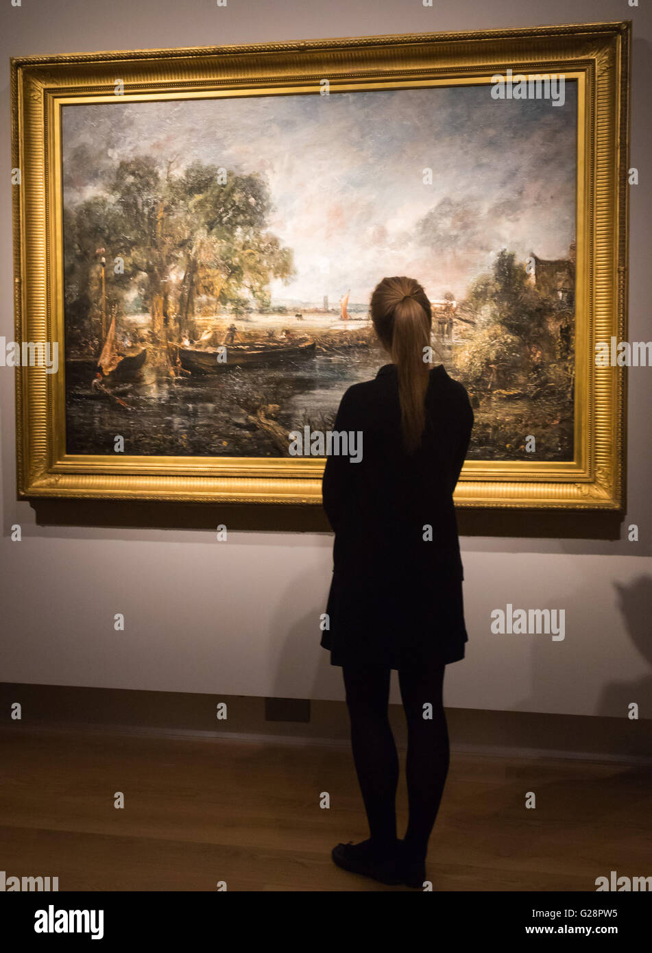 Una donna si ammira "vista sul Stour vicino a Dedham e' da John ...