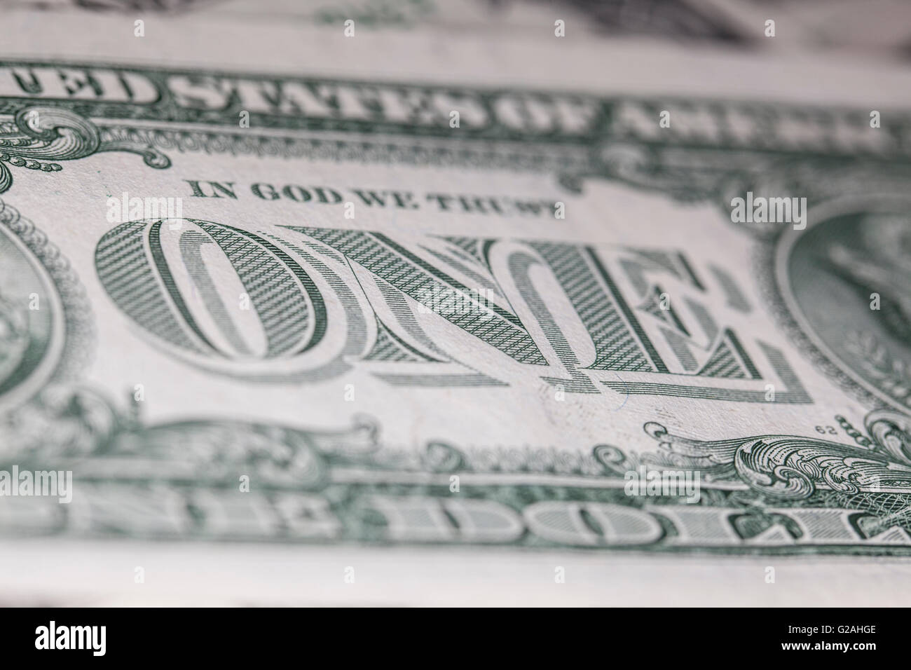 Retro della banconota da un dollaro statunitense immagini e fotografie ...