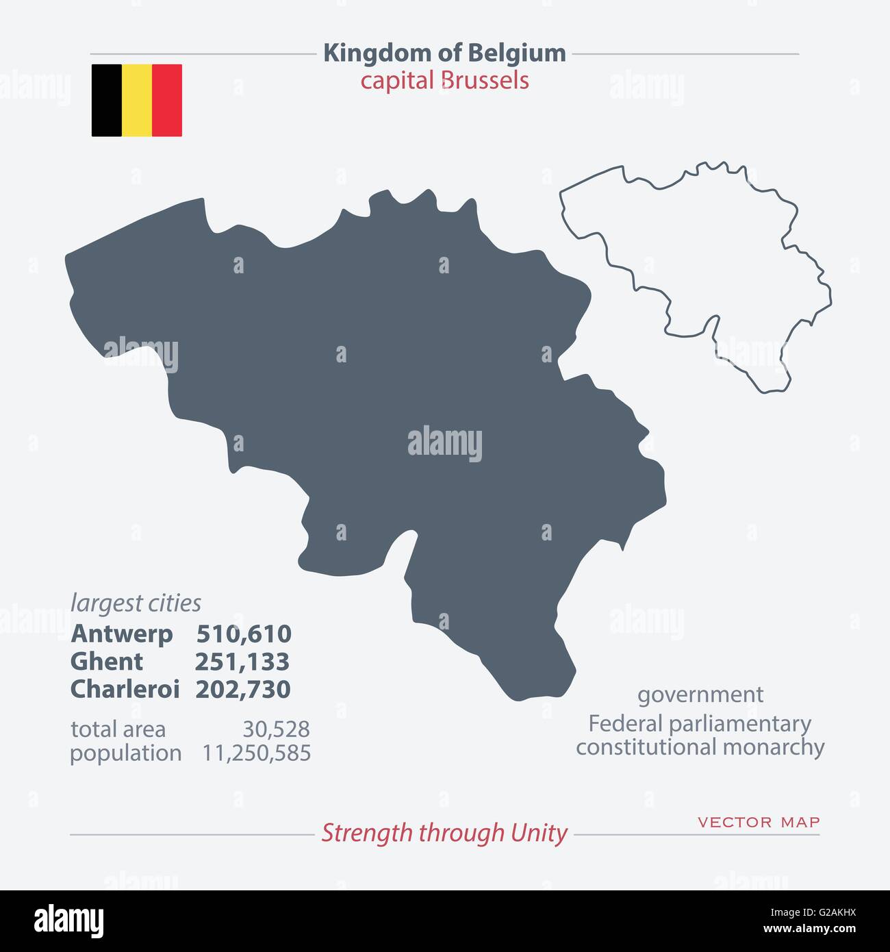 Regno del Belgio isolato mappe e bandiera ufficiale icona. vettore ...