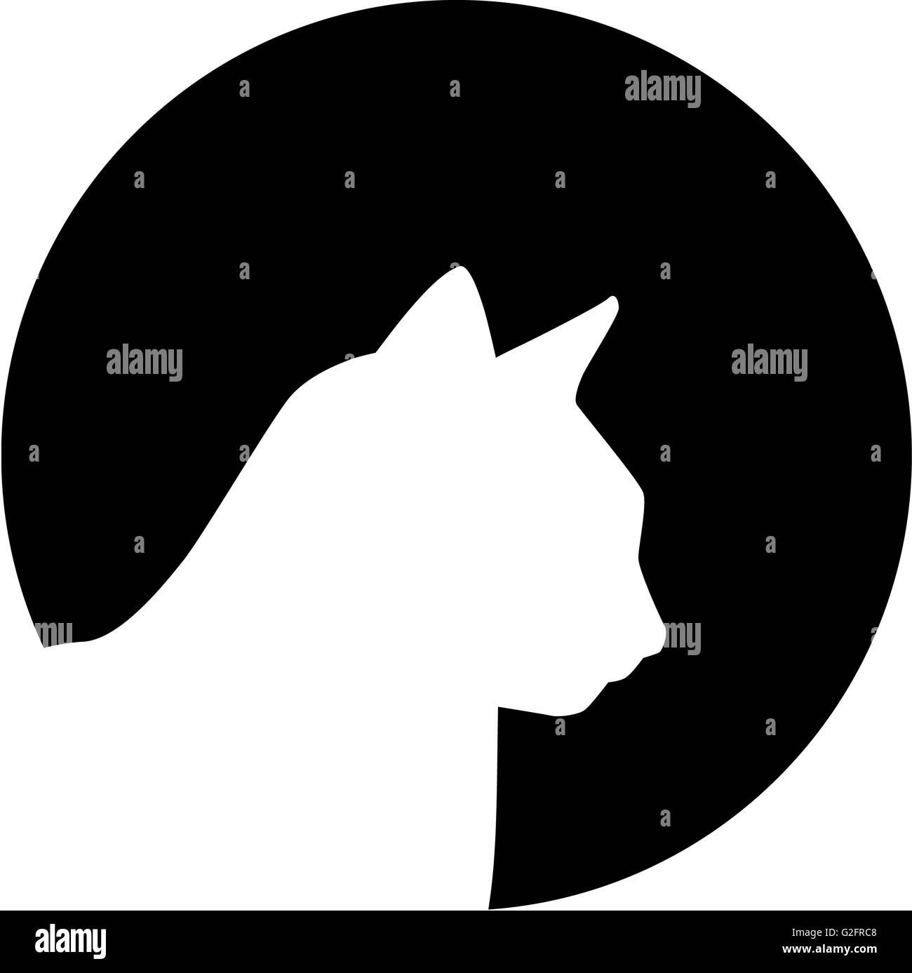 Sagoma di gatto e luna immagini e fotografie stock ad alta risoluzione ...