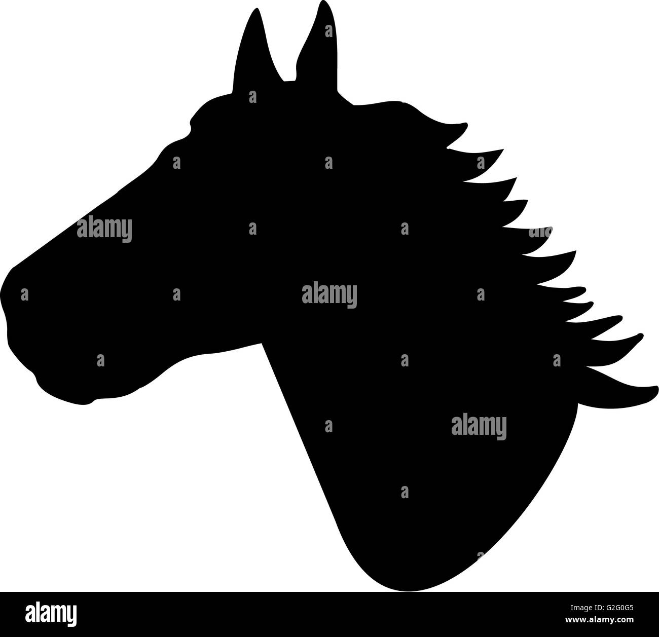 Sagoma di testa di cavallo Foto e Immagini Stock in Bianco e Nero - Alamy