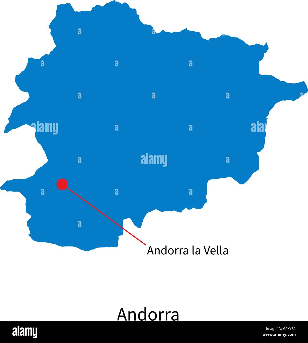 Andorra cartina fisica geografia Immagini Vettoriali Stock - Alamy