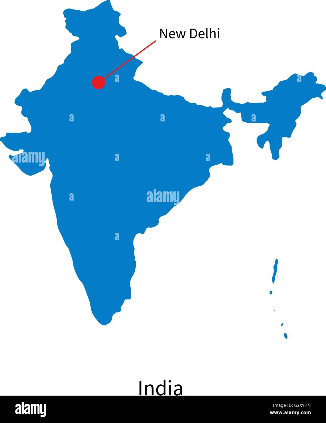 India political map capital new immagini e fotografie stock ad alta ...