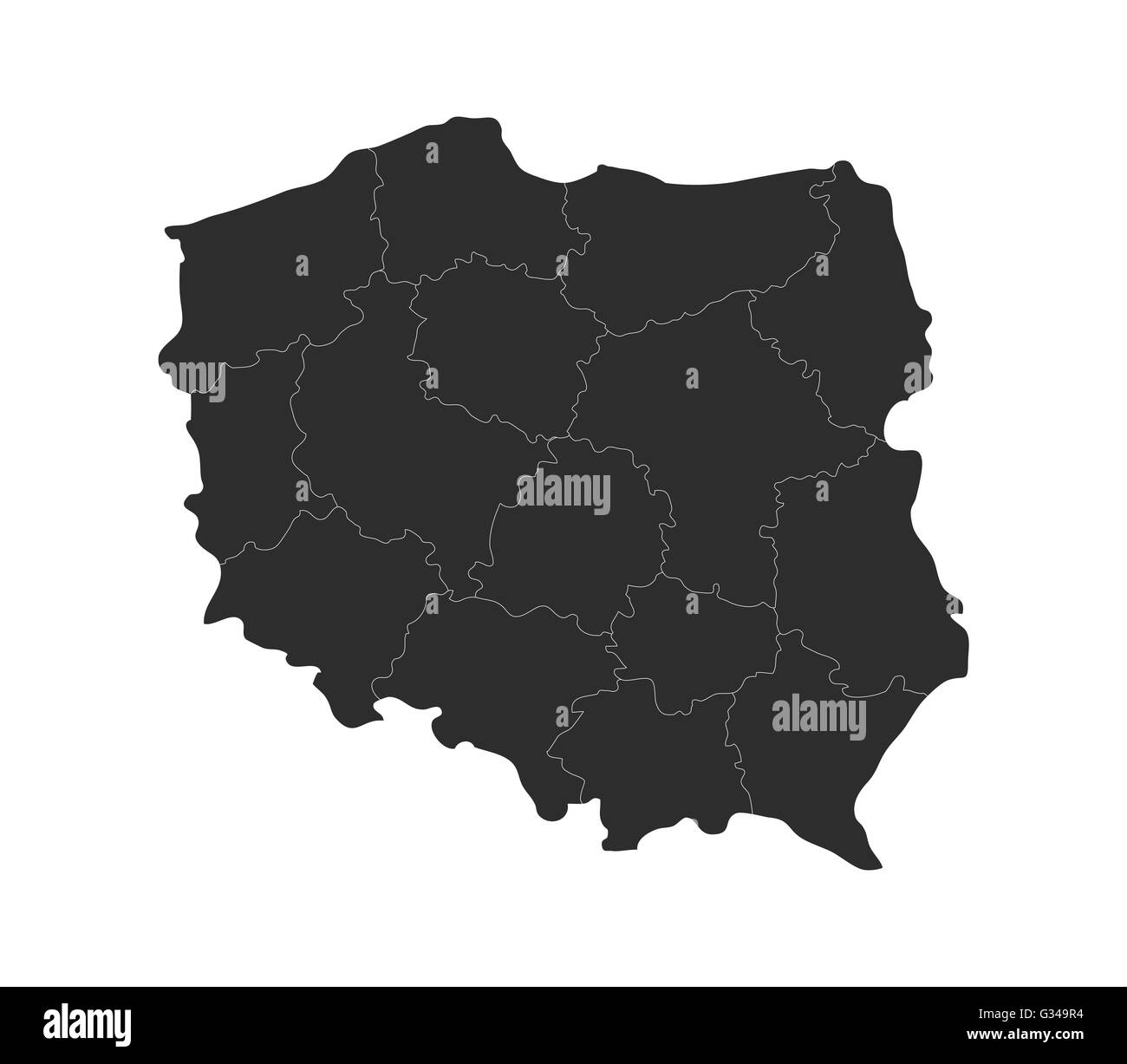 Arte mappa polonia Foto e Immagini Stock in Bianco e Nero - Alamy