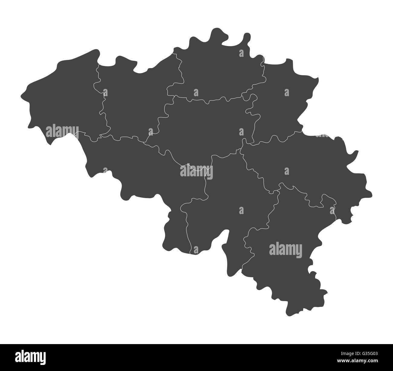Belgio mappa politica Foto e Immagini Stock in Bianco e Nero - Alamy