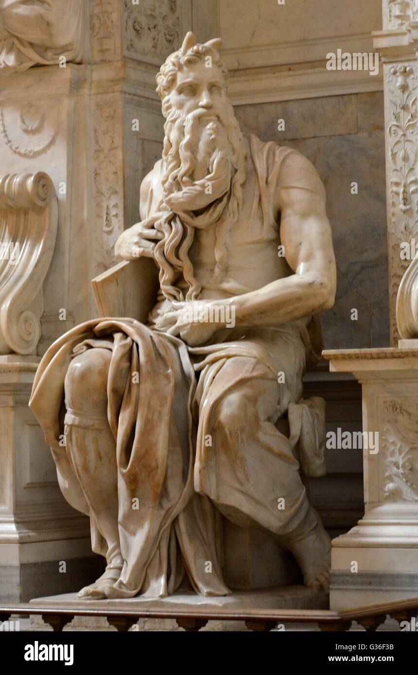 Moses michelangelo marble sculpture michelangelo immagini e fotografie ...