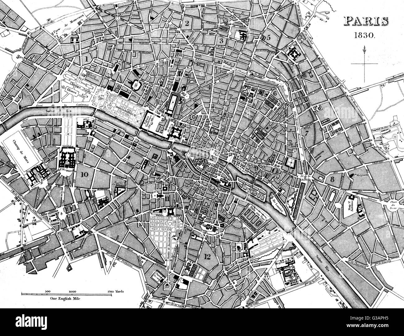 Mappa parigi storica immagini e fotografie stock ad alta risoluzione ...