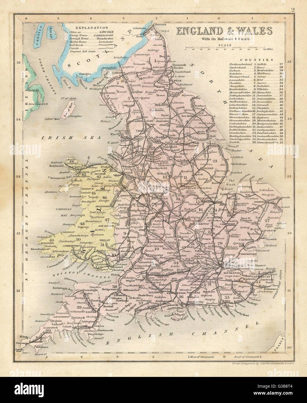 Mappa mappa inghilterra immagini e fotografie stock ad alta risoluzione ...