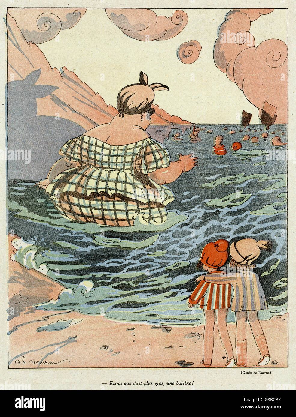 Donna Grassa Al Mare Cartoon Immagini e Fotos Stock - Alamy