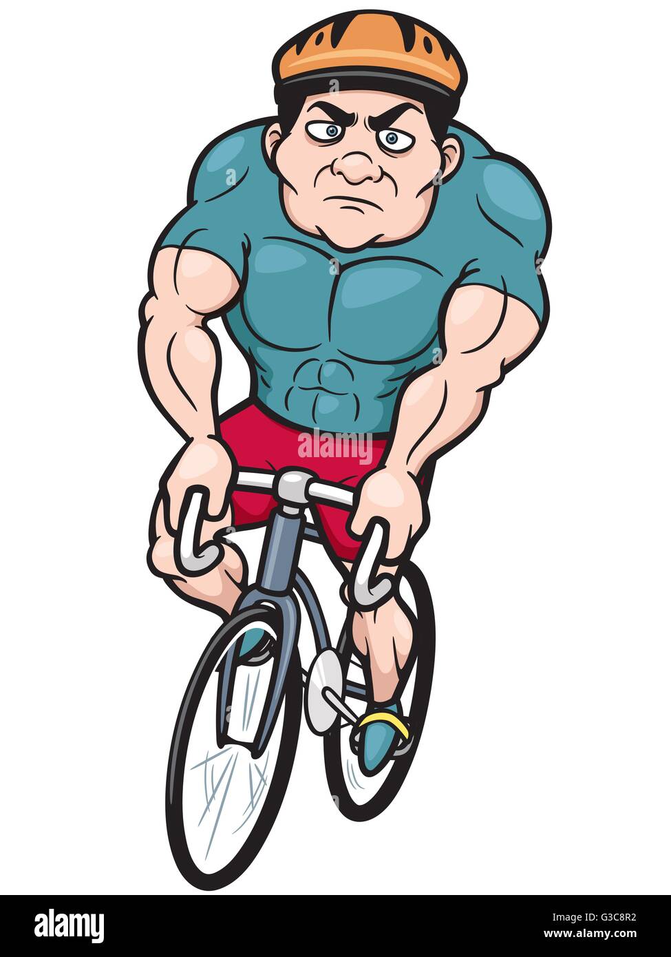Vector Illustration Cartoon Cyclist Immagini e Fotos Stock - Alamy