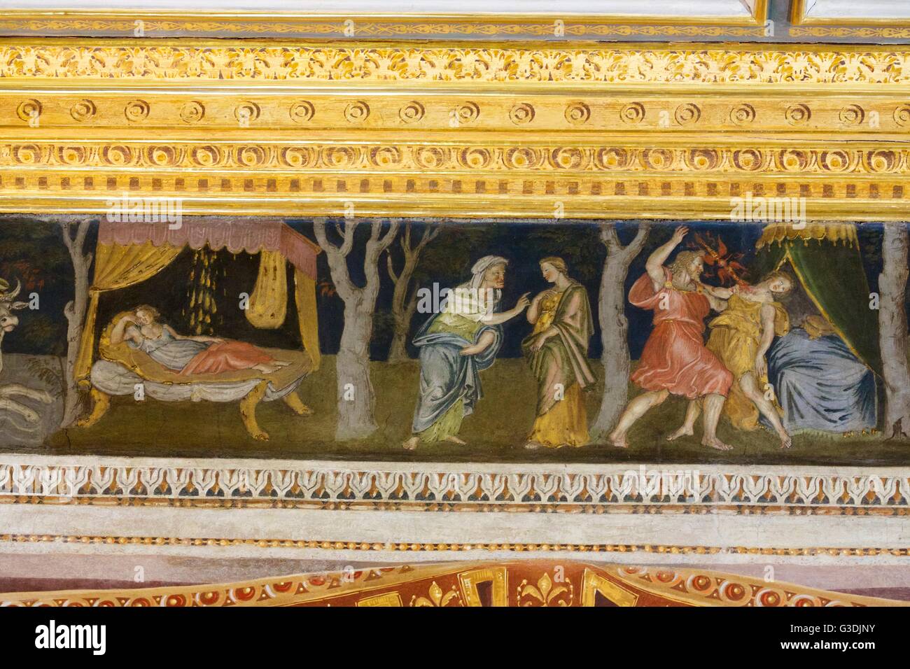 Sala del fregio, da Baldassarre Peruzzi ,Villa Farnesina, Roma, Italia ...