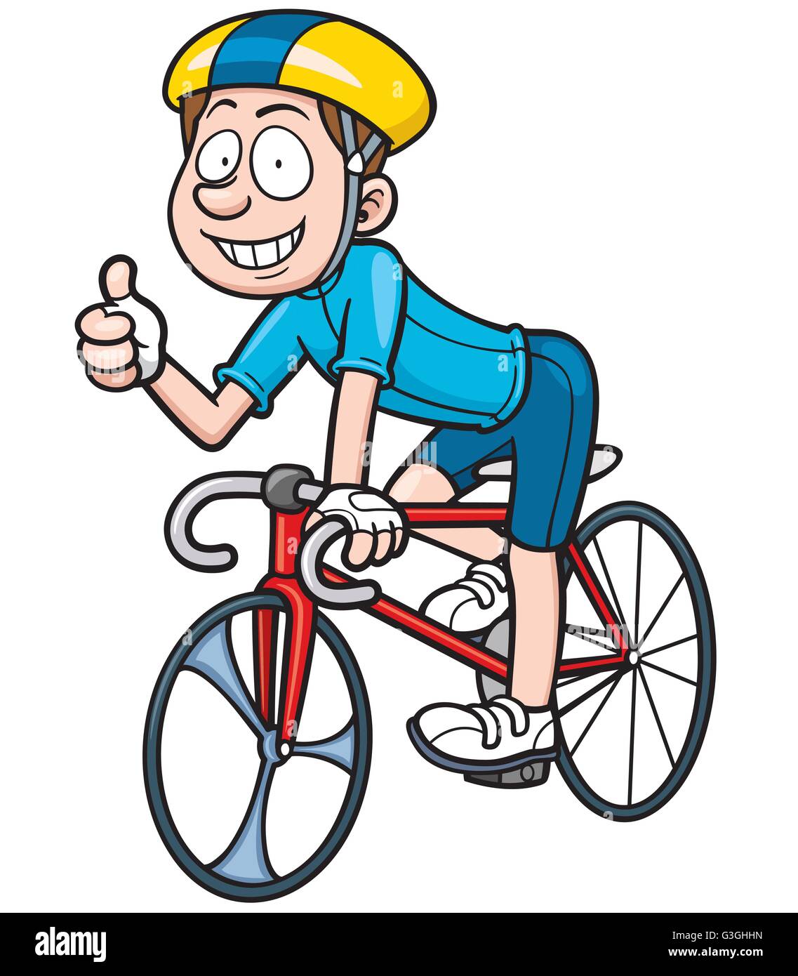 Illustrazione Vettoriale di Cartoon ciclista Immagine e Vettoriale - Alamy