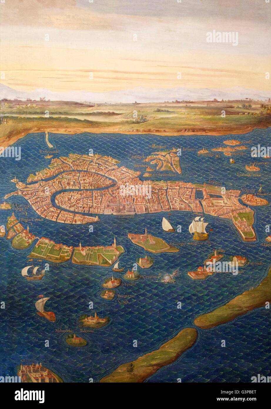 Piano panoramico di Venezia, da Ignazio Danti, Galleria di mappe, Musei ...