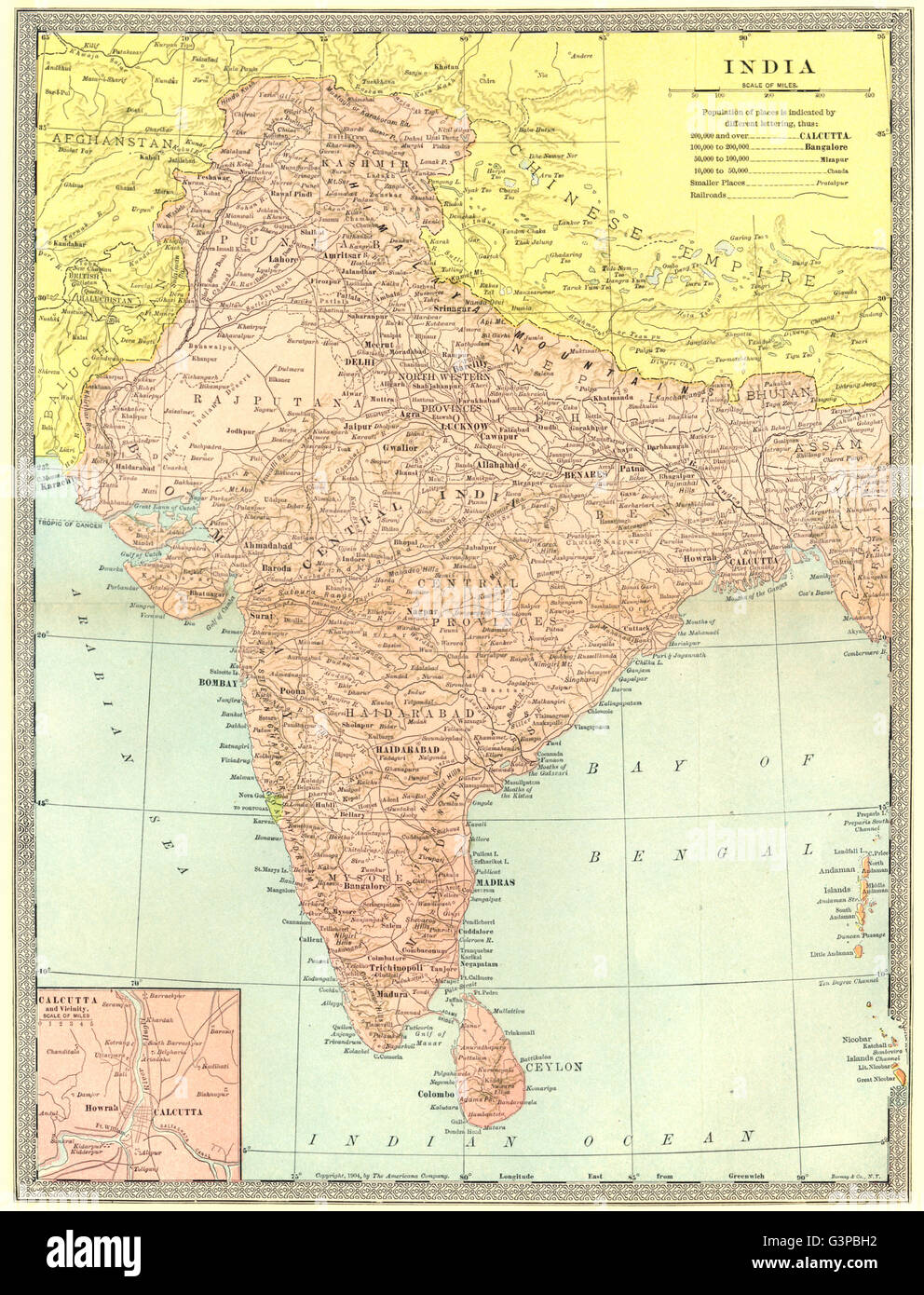 Mappa antica di calcutta immagini e fotografie stock ad alta ...