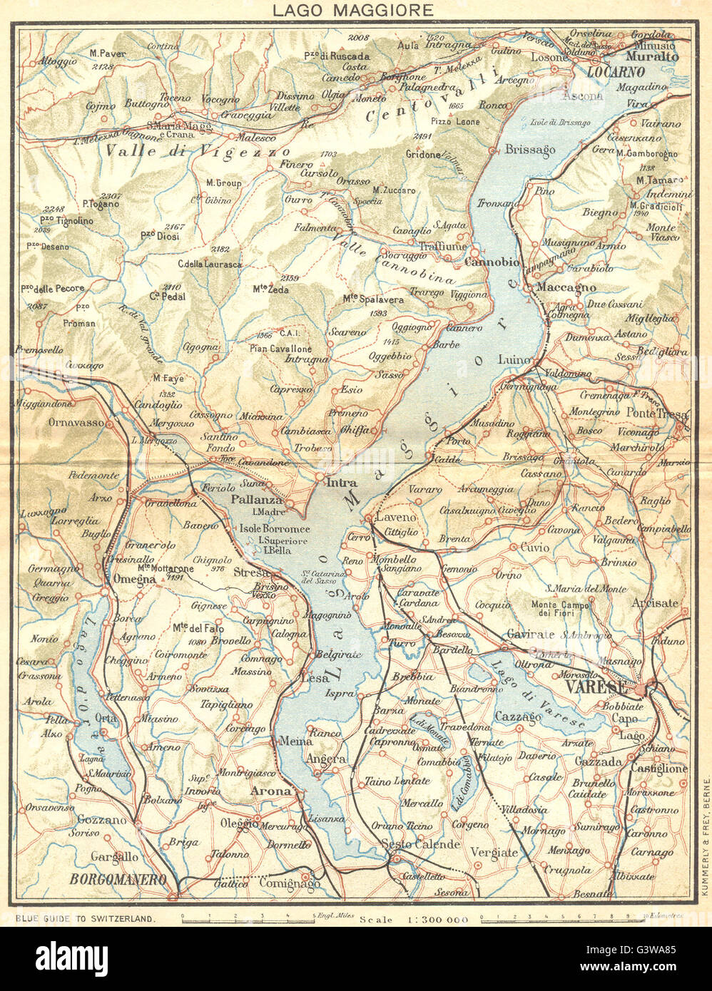 Mappa del lago maggiore immagini e fotografie stock ad alta risoluzione ...