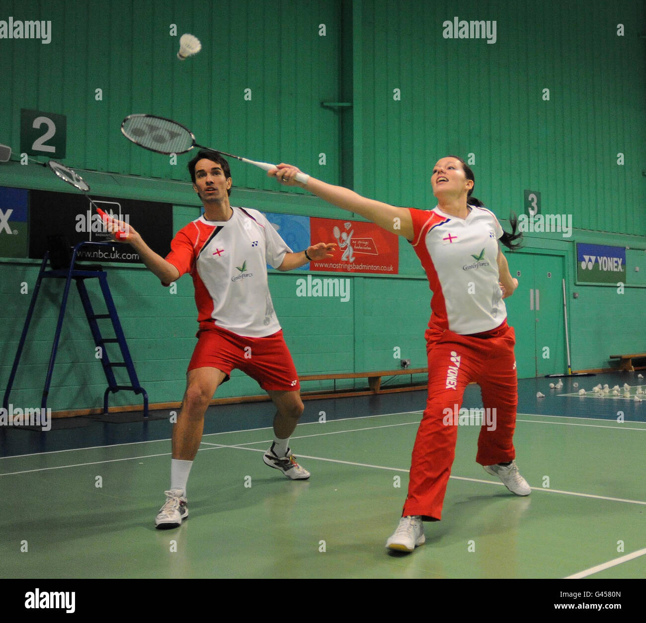 Englands nathan robertson photocall national badminton center immagini ...