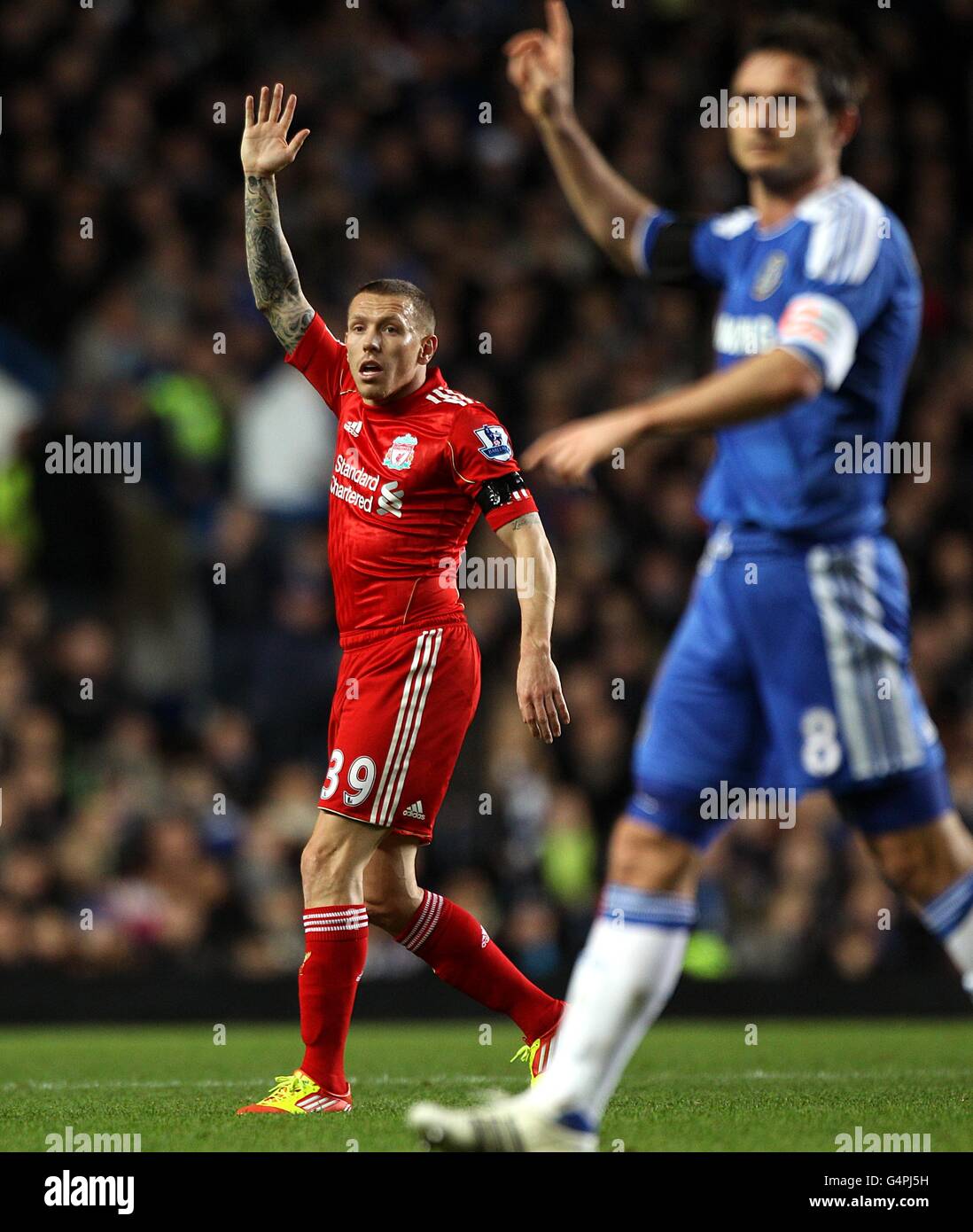 Liverpools craig bellamy durante la partita immagini e fotografie stock ...