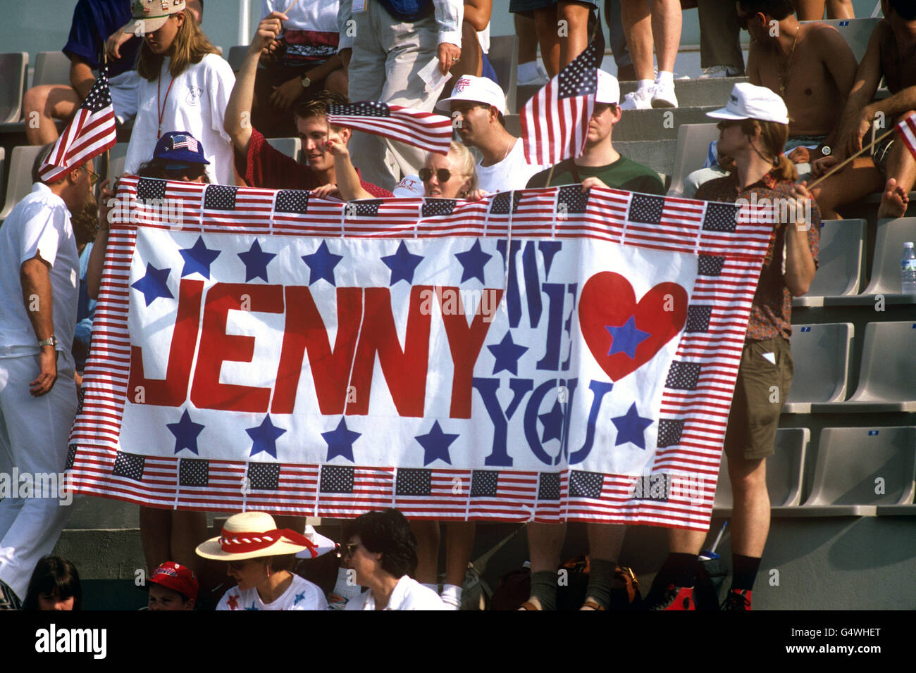 Fan del nuotatore americano Jenny Thompson al Piscines Bernat Picornell ...