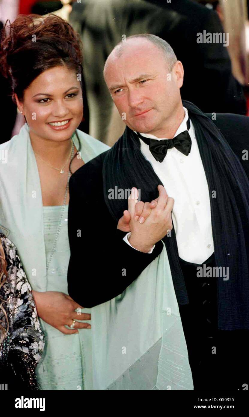 Il cantautore del cantante phil collins e sua moglie immagini e ...
