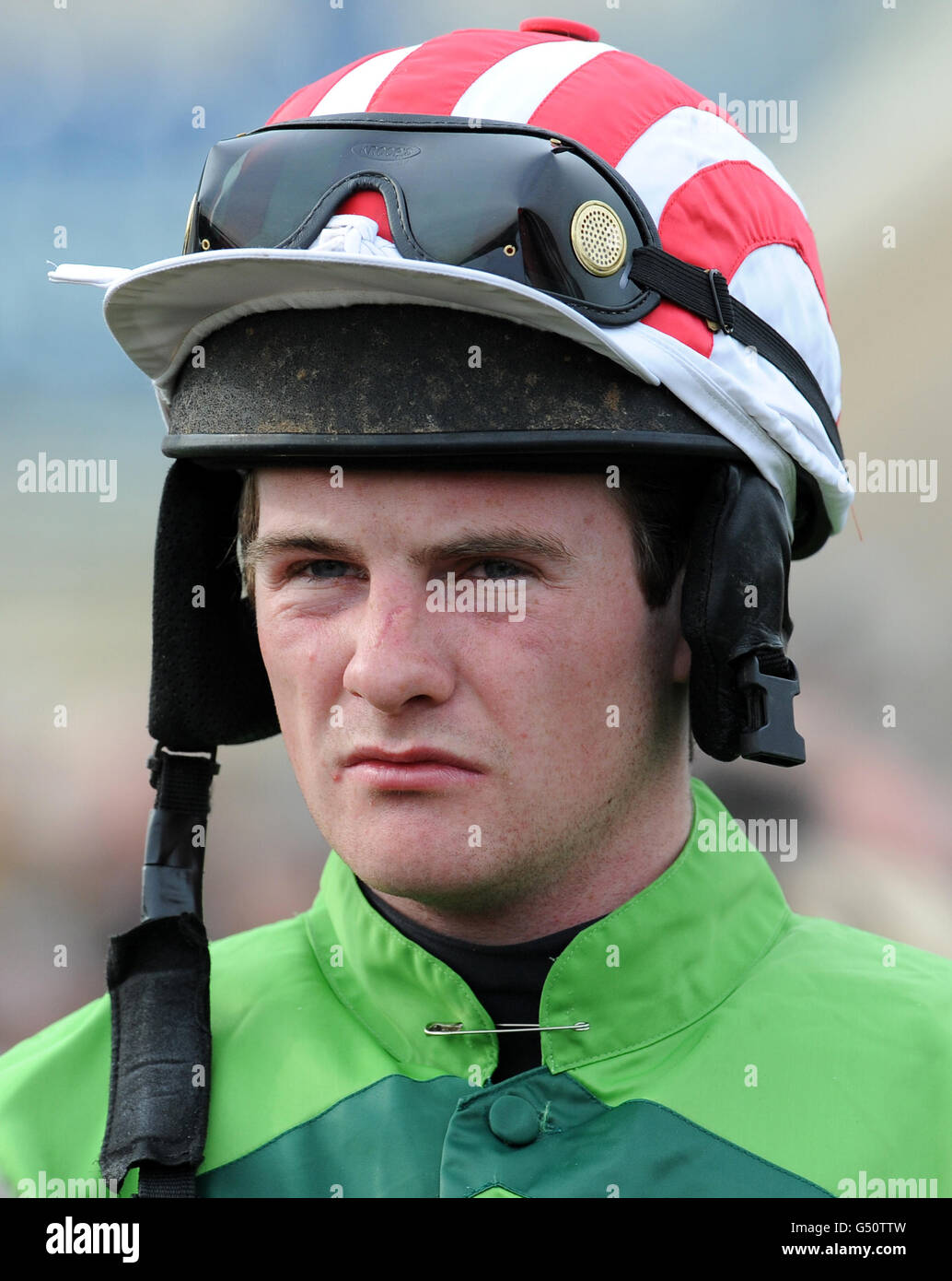 Jockey paul bohan auf der doncaster racecourse immagini e fotografie ...
