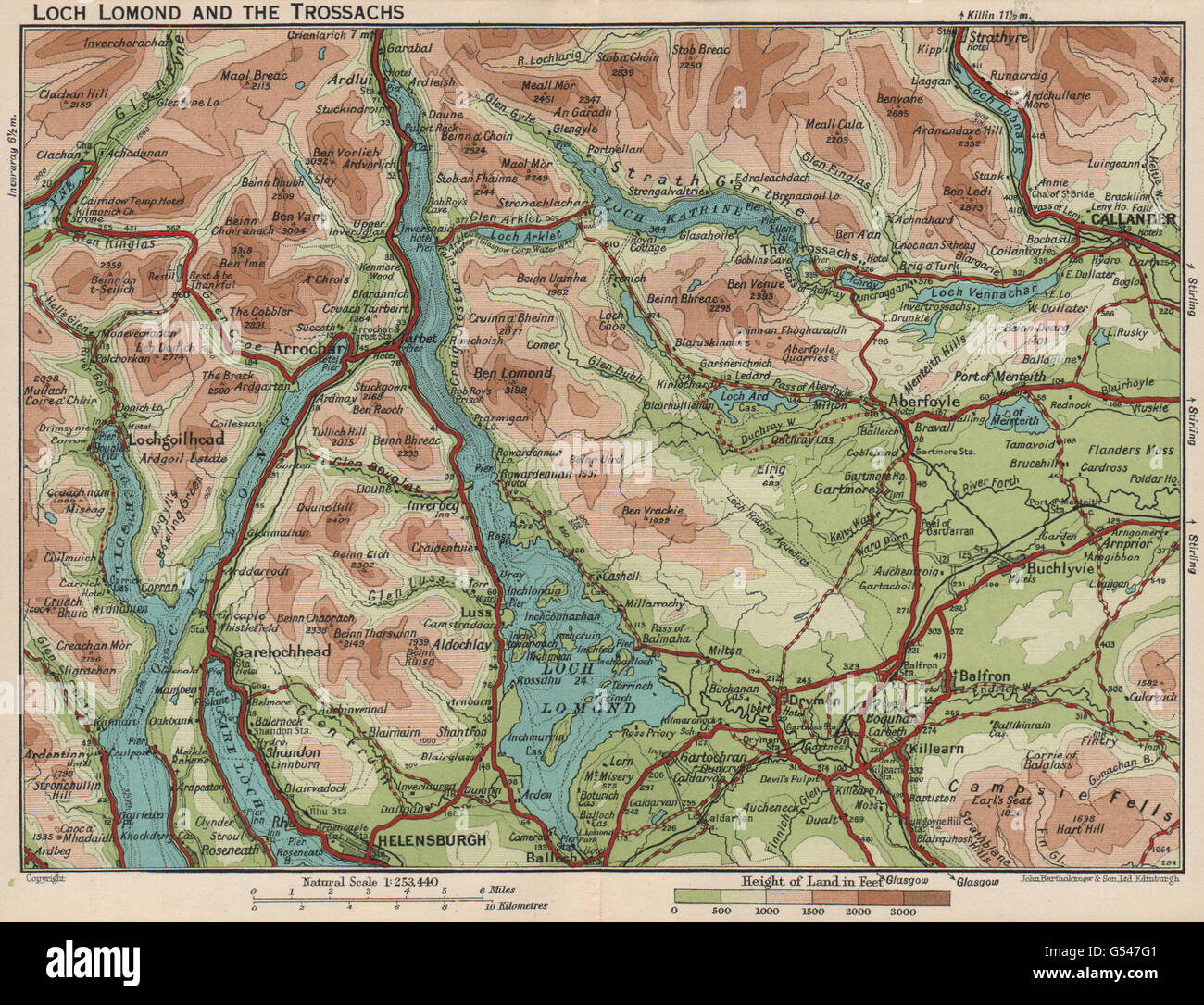 Mappa di trossachs immagini e fotografie stock ad alta risoluzione - Alamy