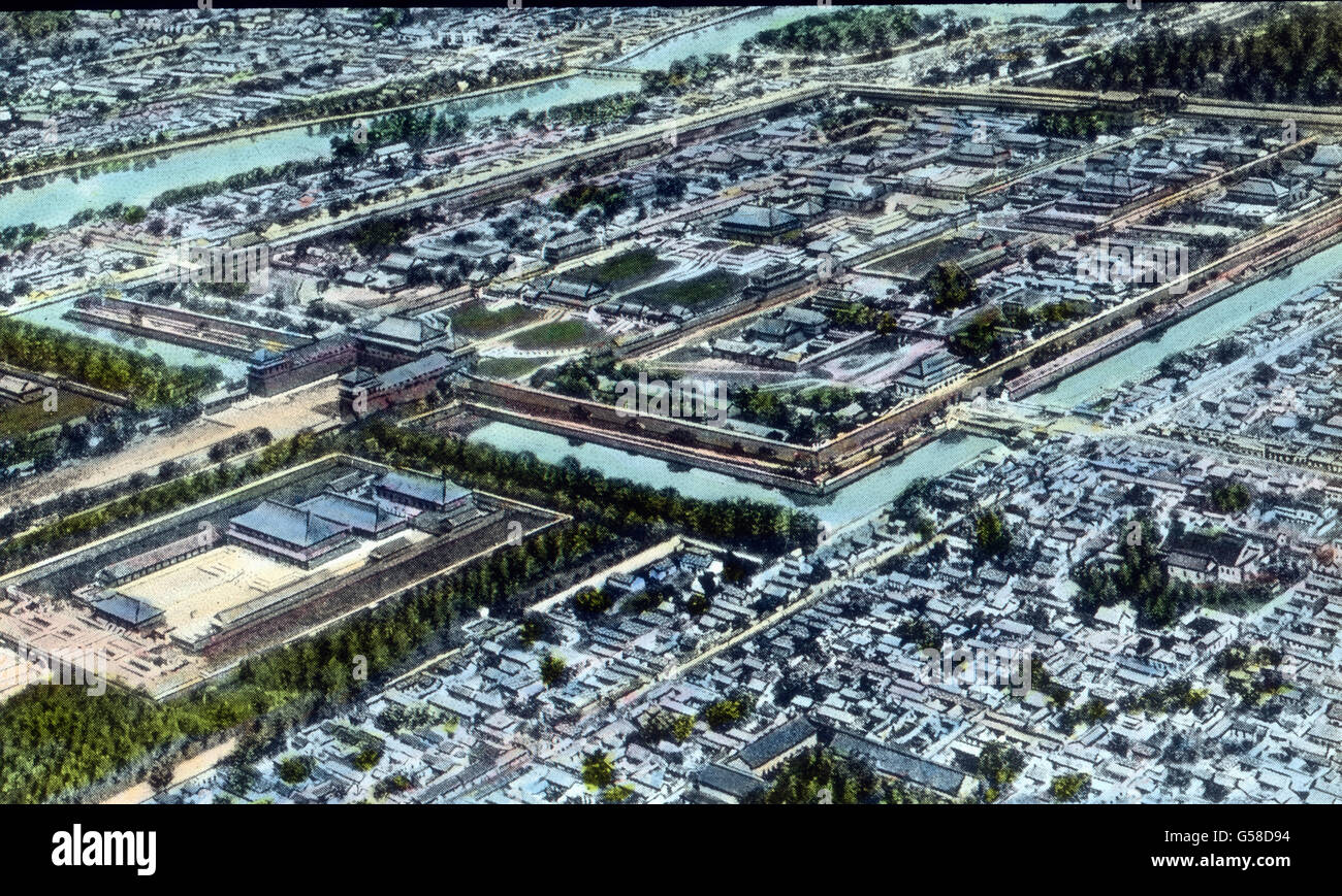 Dieses Luftbild zeigt das Gebiet der Verbotenen Stadt innerhalb von ...